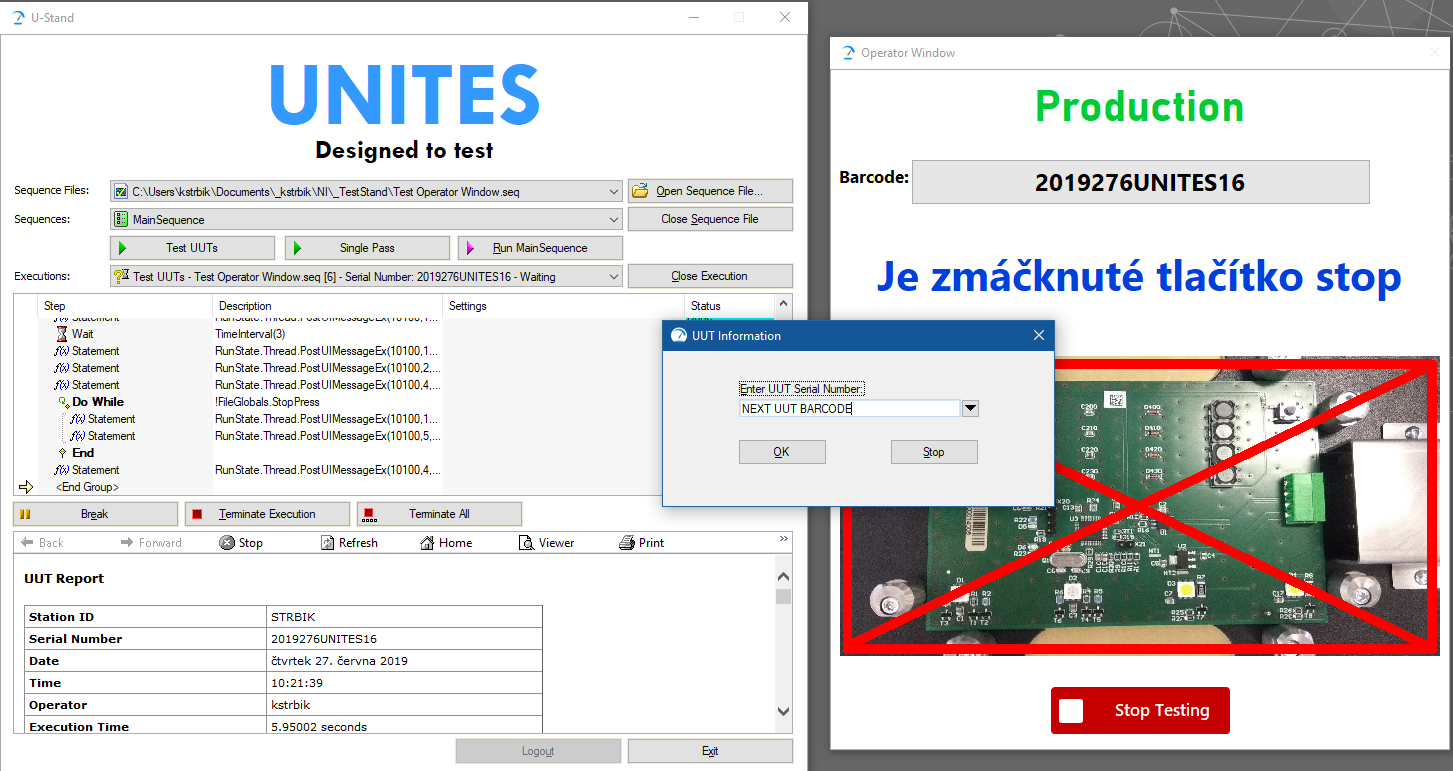 TestStand | Software | Products | UNITES Systems a.s.